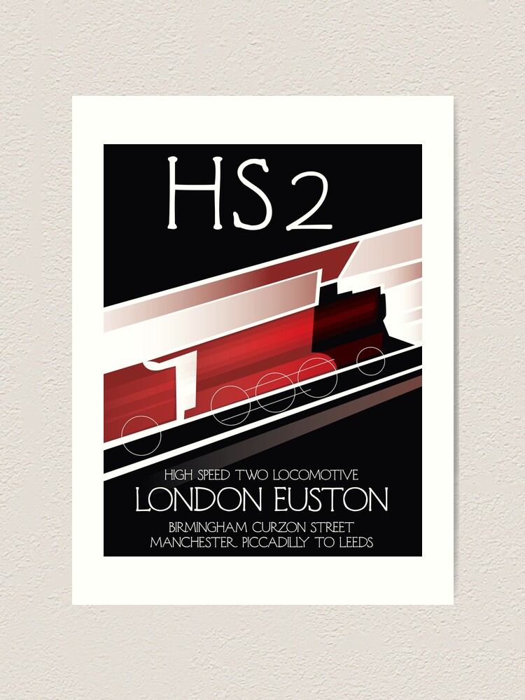 "HS2 vintage train poster" Art Print for Sale by vectorwebstore | Redbubble