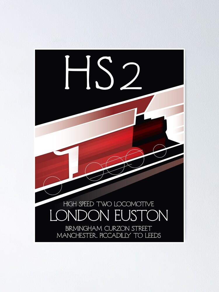 "HS2 vintage train poster" Poster for Sale by vectorwebstore | Redbubble