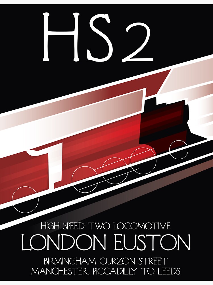 "HS2 vintage train poster" Sticker by vectorwebstore | Redbubble