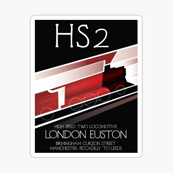 "HS2 vintage train poster" Sticker by vectorwebstore | Redbubble