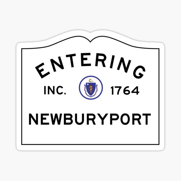 Newburyport Snow Black Stickers for Sale | Redbubble