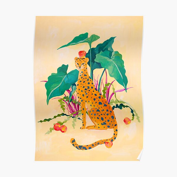 "Cheetah and Apples" Poster by sunleeart | Redbubble