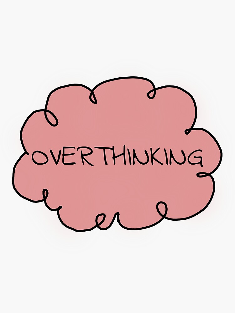 "Brainoverthinking" Sticker for Sale by strangeunicorn | Redbubble