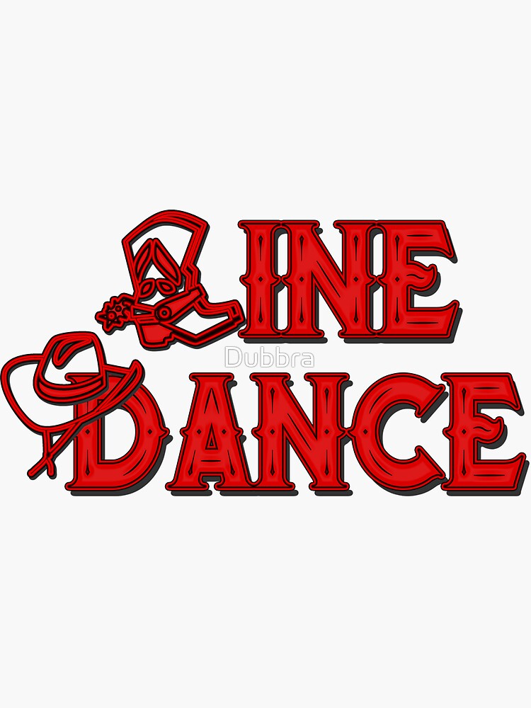 "Line dance - Western dancing - dance" Sticker by Dubbra | Redbubble