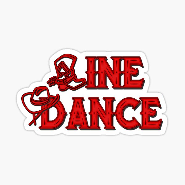"Line dance - Western dancing - dance" Sticker by Dubbra | Redbubble