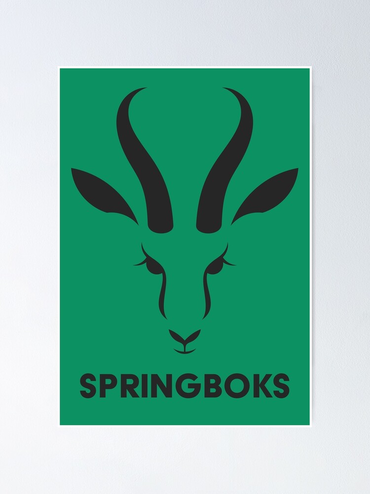 "Springboks - Rugby World Champs 1994, 2007, 2019 -Black Design" Poster ...