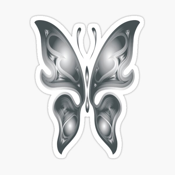 "Silver butterfly" Sticker for Sale by benoit69 | Redbubble