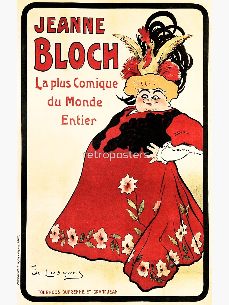 "JEANNE BLOCH The Most Comic in the World Vintage French Theater Comedy ...