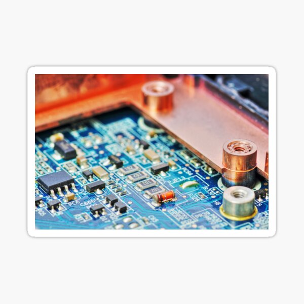 "Circuit board component macro" Sticker for Sale by Gregory-DUBUS ...