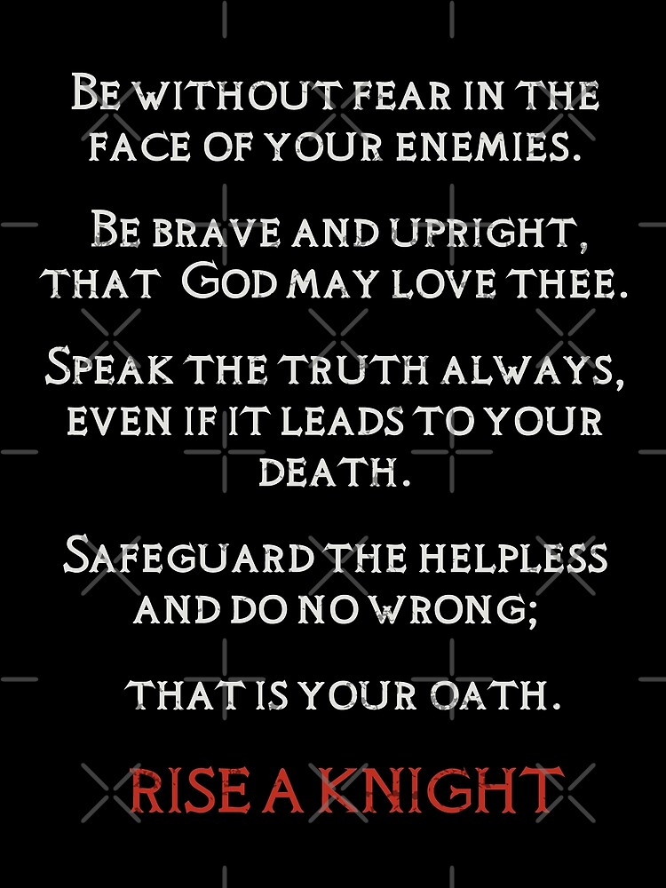 "KINGDOM OF HEAVEN, RISE A KNIGHT OATH" Poster by Madjack66 | Redbubble