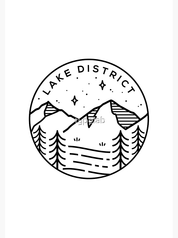 "Lake District National Park, Cumbria Emblem - White" Photographic ...