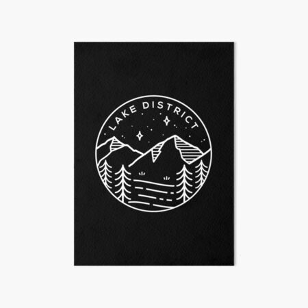 "Lake District National Park, Cumbria Emblem - Black" Art Board Print ...