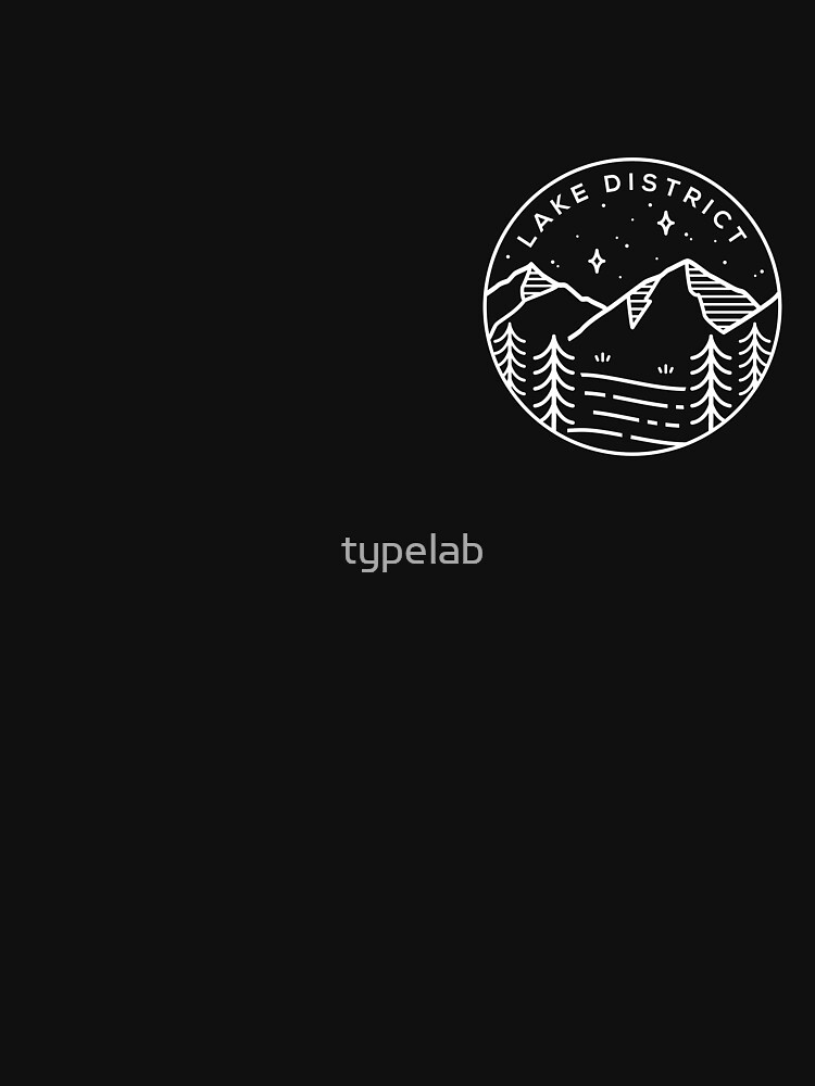 "Lake District National Park, Cumbria Emblem - Black" T-shirt for Sale ...