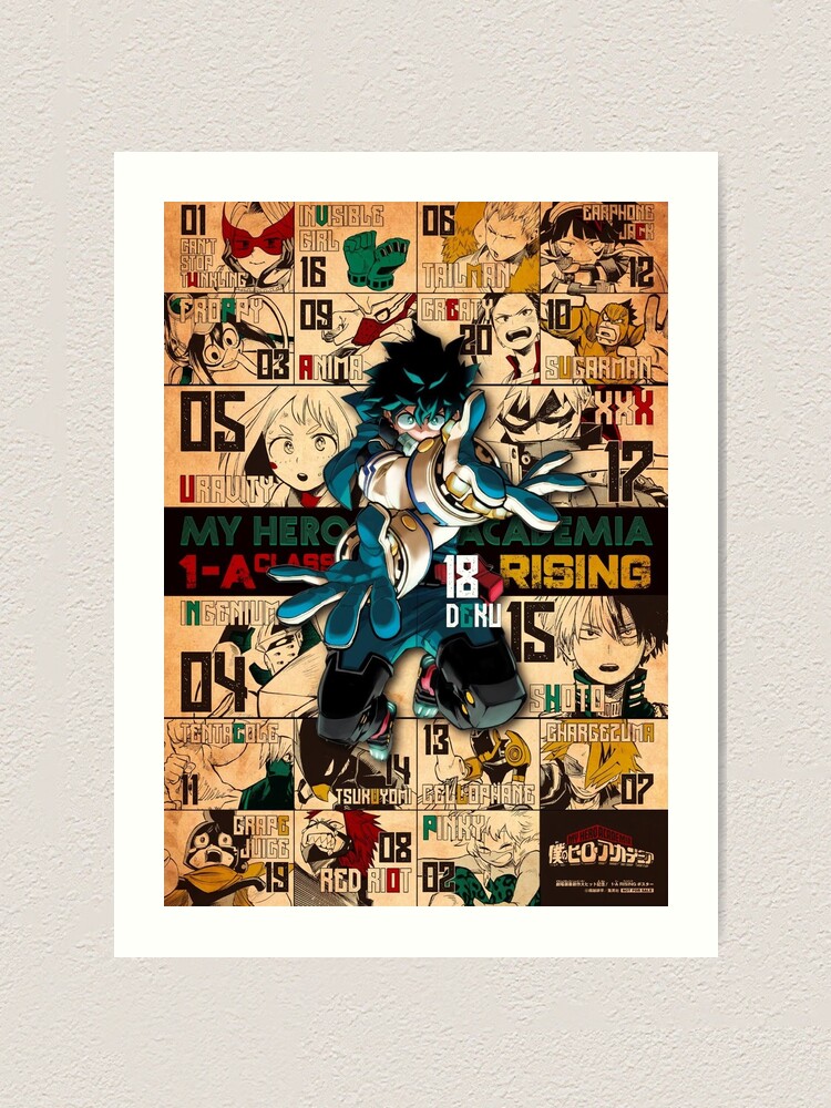 "Class 1-A Hero Names" Art Print by TnG-Crafts | Redbubble