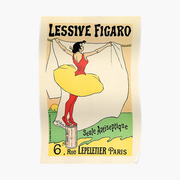 Poster « LESSIVE FIGARO détergent à lessive savon affiche par Leo ...