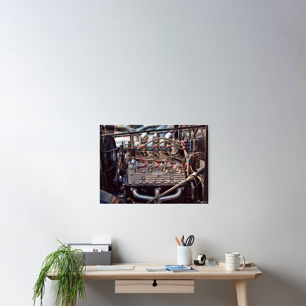 "Flathead V8 Engine" Poster for Sale by kenmo | Redbubble