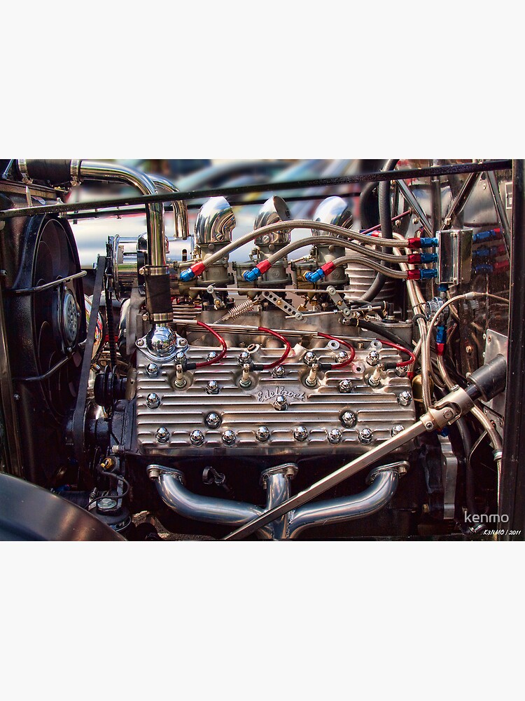 "Flathead V8 Engine" Poster for Sale by kenmo | Redbubble