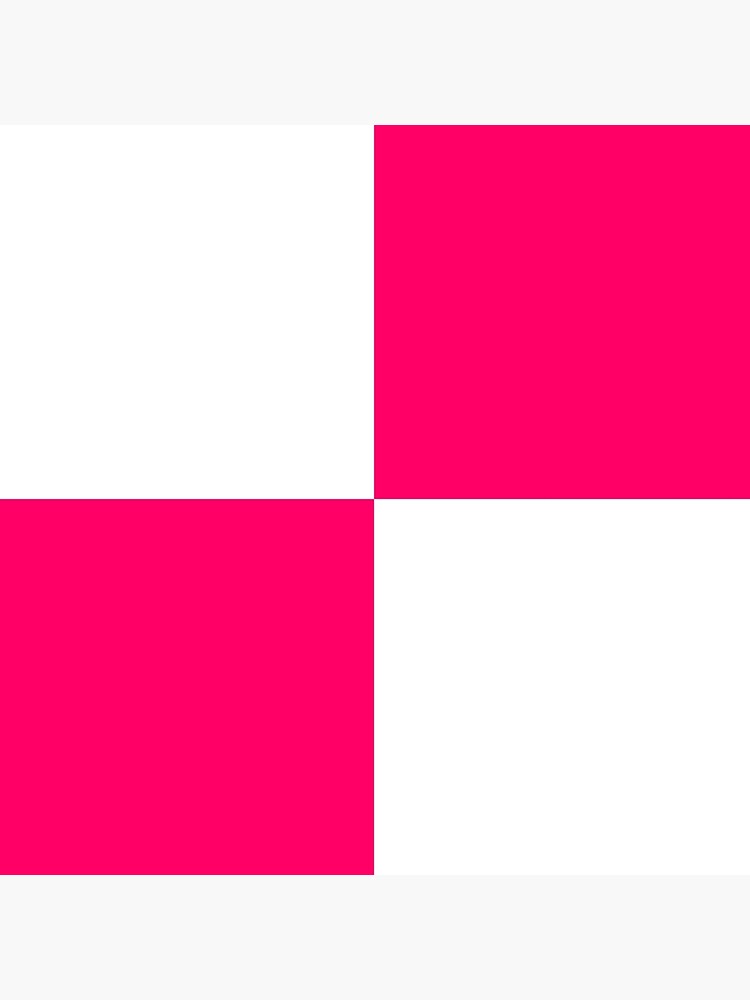 "Bright Fluorescent Hot Pink Neon and White Checked Checkerboard" Throw ...