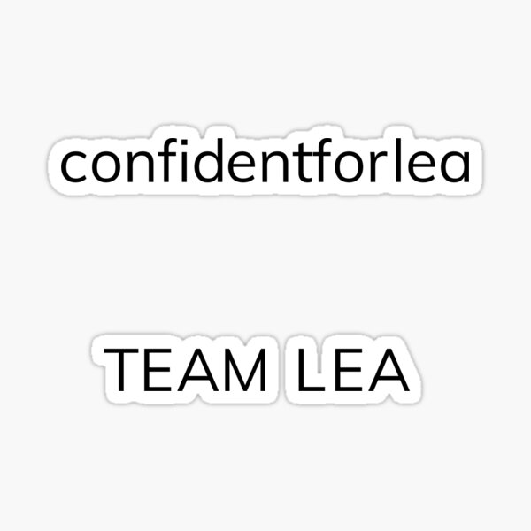 "LEA ELUI COLLECTION DO YOU LOVE LEA?" Sticker for Sale by mayrs1 ...