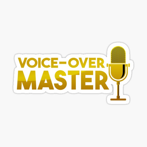 "Voice-over master" Sticker for Sale by MRsuperstrong | Redbubble