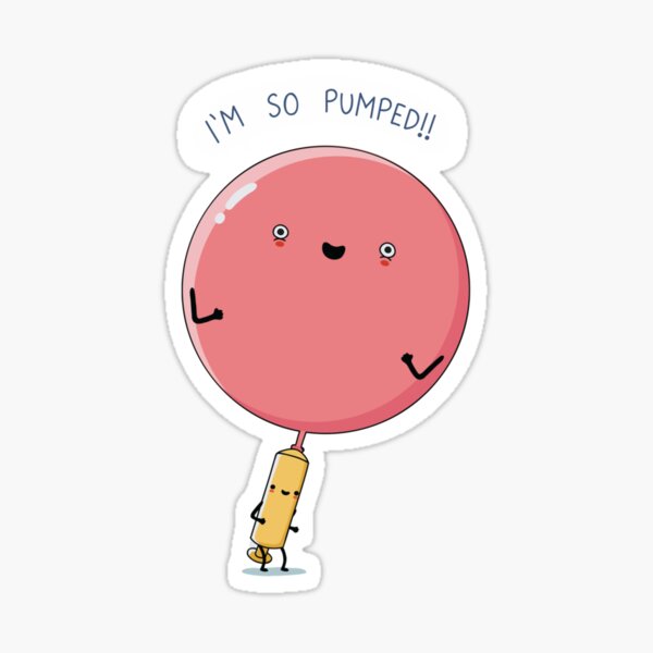 "Pumped" Sticker for Sale by Wawawiwa comics | Redbubble