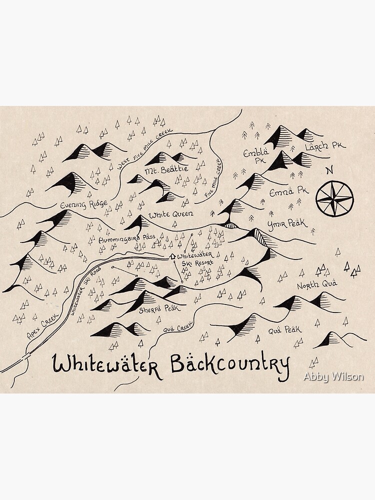 Whitewater Backcountry Map Premium Matte Vertical Poster sold by Chhavi ...