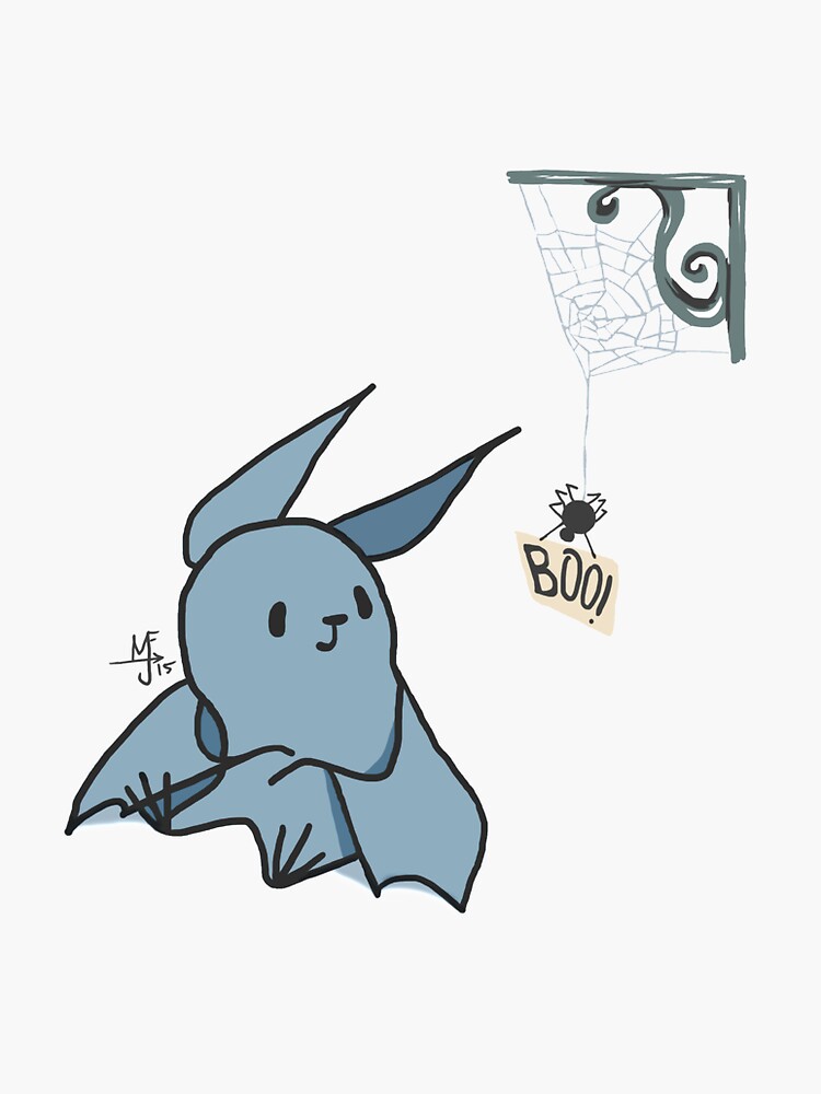 "Bat gets surprised " Sticker for Sale by mjfitz | Redbubble