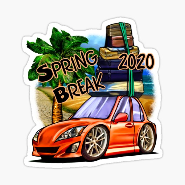 "Spring Break Road Trip" Sticker by bustedaxle101 | Redbubble