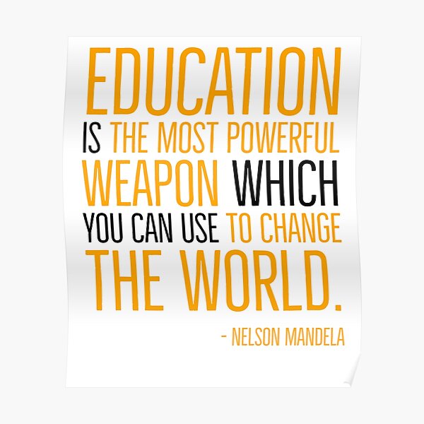 "Education is the most powerful weapon, Nelson Mandela, Black History ...