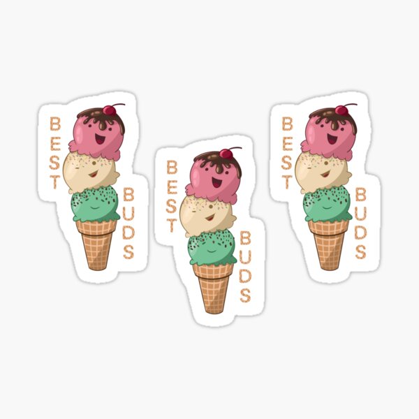"Ice Cream BFF Stickers" Sticker for Sale by ShipwreckSketch | Redbubble