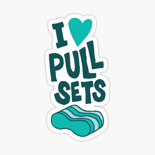 "I Heart Pull Sets Swimming" Sticker for Sale by DavidAlan | Redbubble