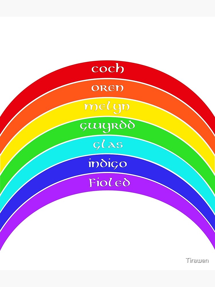 "Welsh Rainbow - Enfys Gymraeg" Art Print for Sale by Tirawen | Redbubble