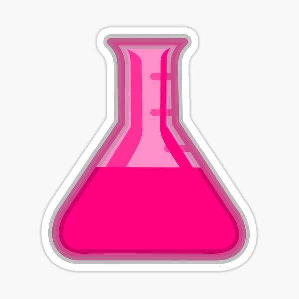 "Pink Beaker " Sticker by meganslats | Redbubble