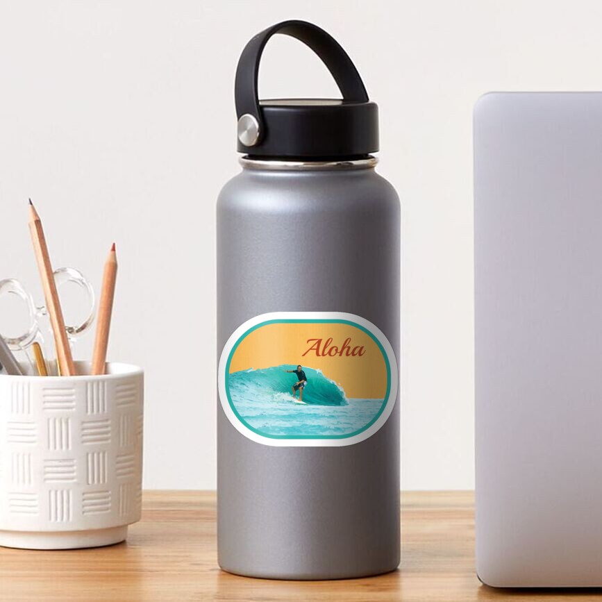 "Vintage Aloha Sticker" Sticker for Sale by ericbracewell | Redbubble