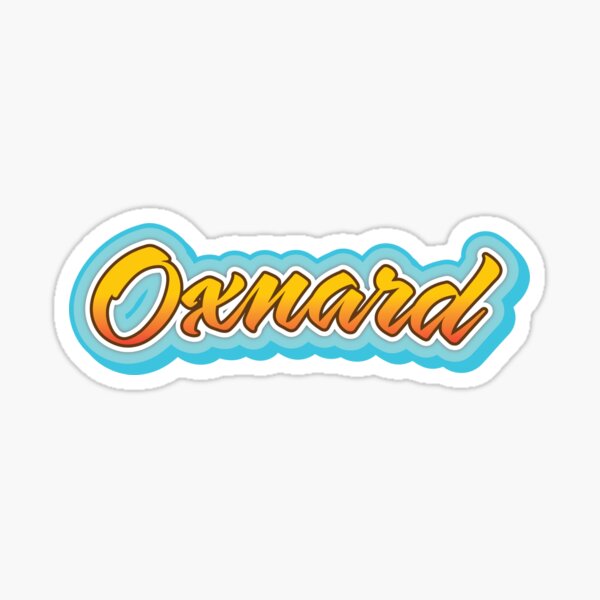 "Oxnard Cursive " Sticker for Sale by JamesAllender | Redbubble
