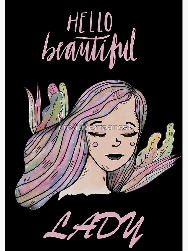Hello Pretty Lady Cartoon