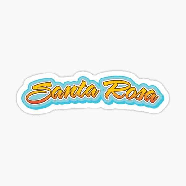 "Santa Rosa Cursive " Sticker for Sale by JamesAllender | Redbubble