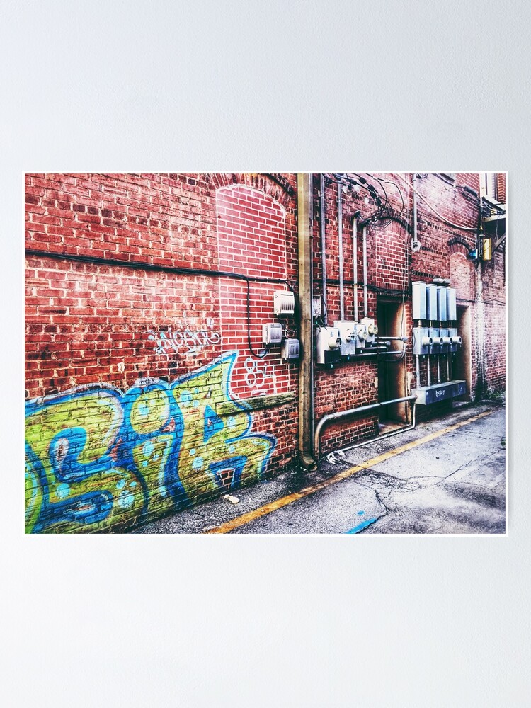 "Brick wall alleyway " Poster for Sale by jdunnz | Redbubble