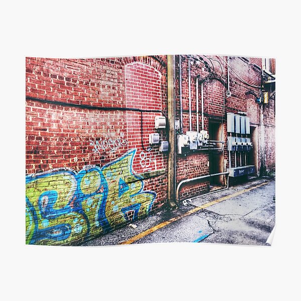 "Brick wall alleyway " Poster for Sale by jdunnz | Redbubble
