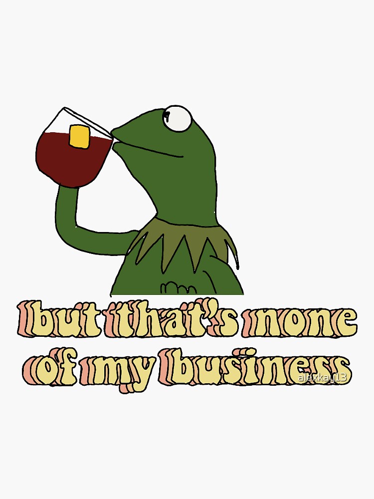 "Kermit sipping Tea" Sticker for Sale by alexkay13 | Redbubble