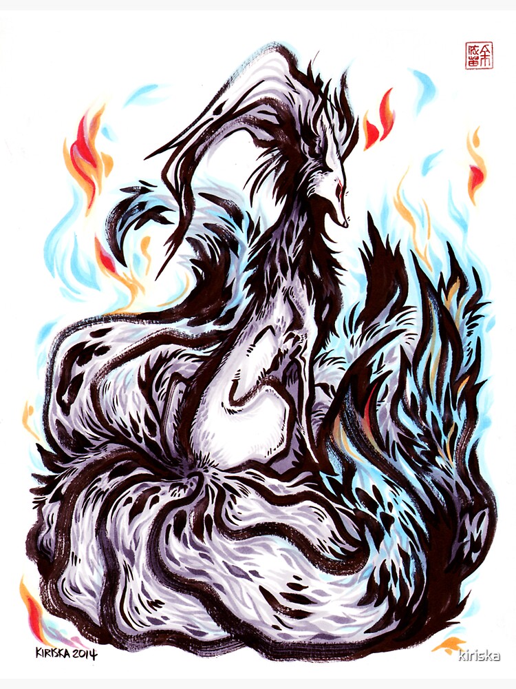 "Grudge Fox" Sticker for Sale by kiriska | Redbubble