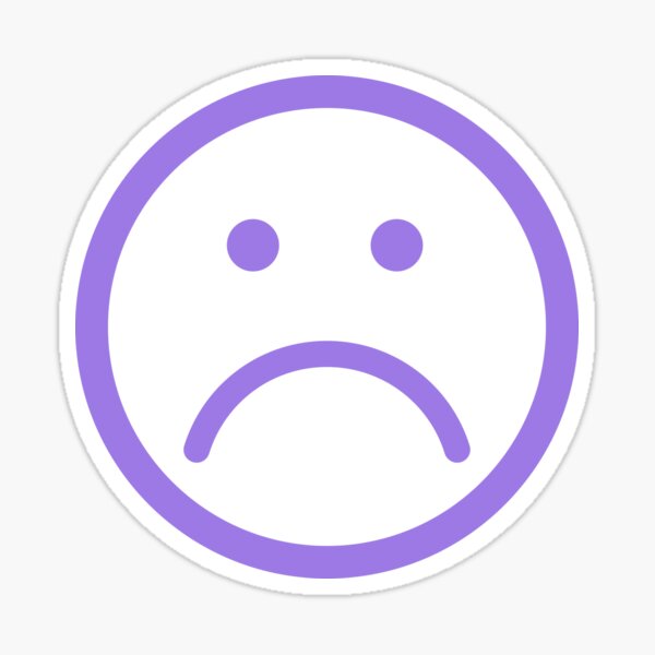 "sad face" Sticker by joannanewbold | Redbubble