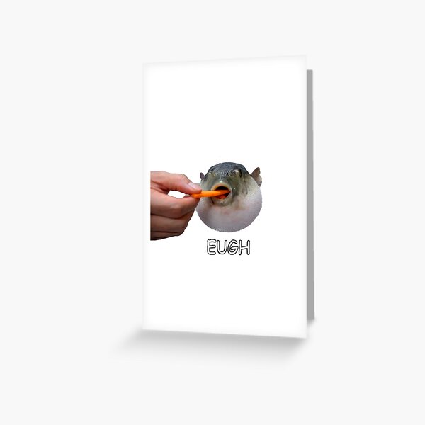 "Augh, eugh (Puffer Fish Eating Carrot)" Greeting Card by Jobel | Redbubble