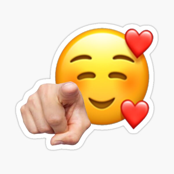 "Pointing at a Cutie" Sticker for Sale by bashley051003 | Redbubble