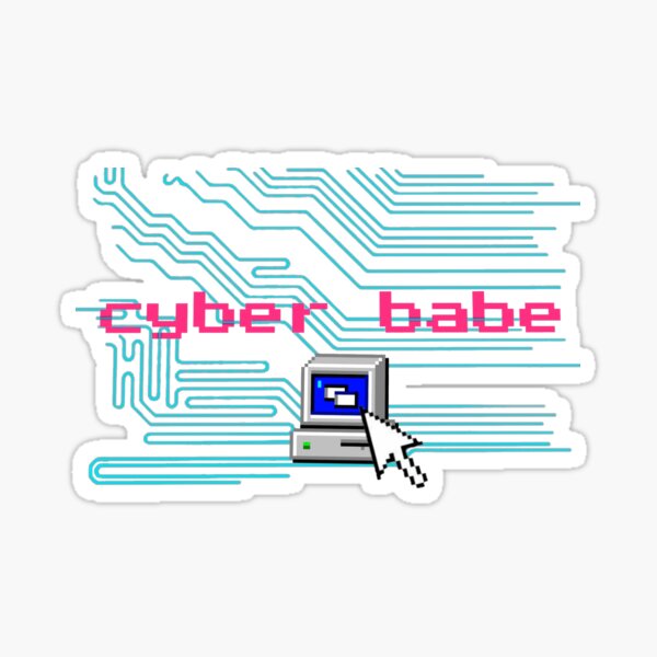"Cyber Babe" Sticker by 45seals | Redbubble