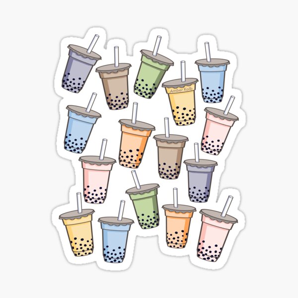 "Rainbow Bubble Tea Sticker" Sticker by Gholdist9 | Redbubble
