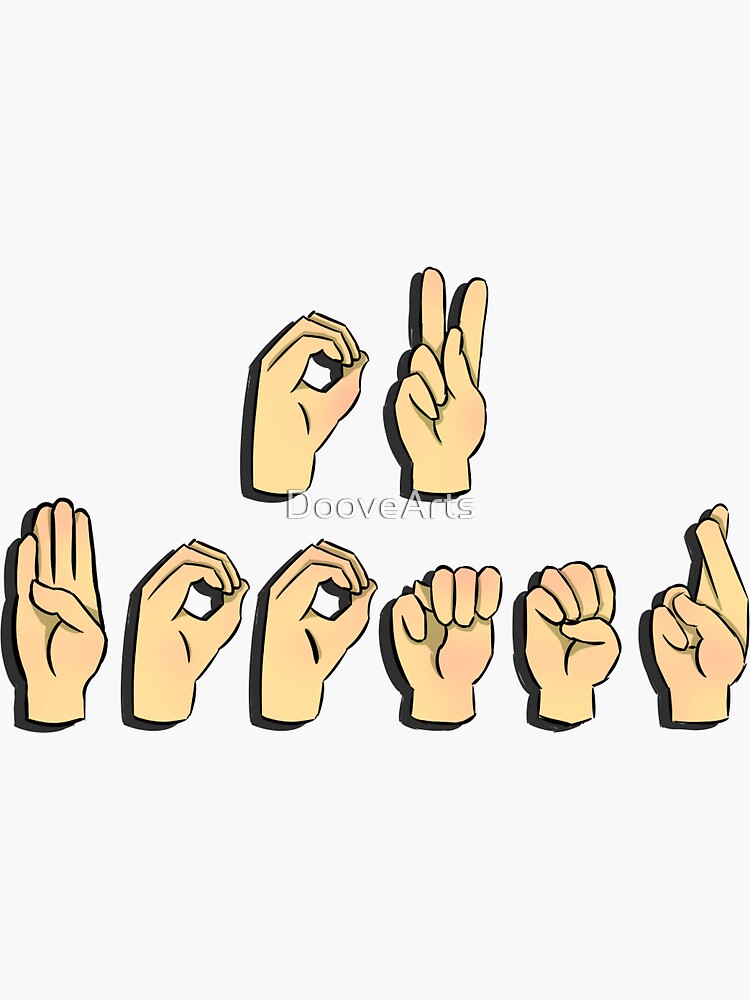 "OK BOOMER Sign Language" Sticker for Sale by DooveArts | Redbubble