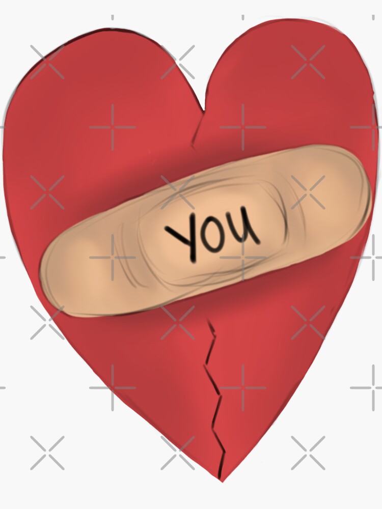 "Heartbreak" Sticker for Sale by Gia Exists | Redbubble