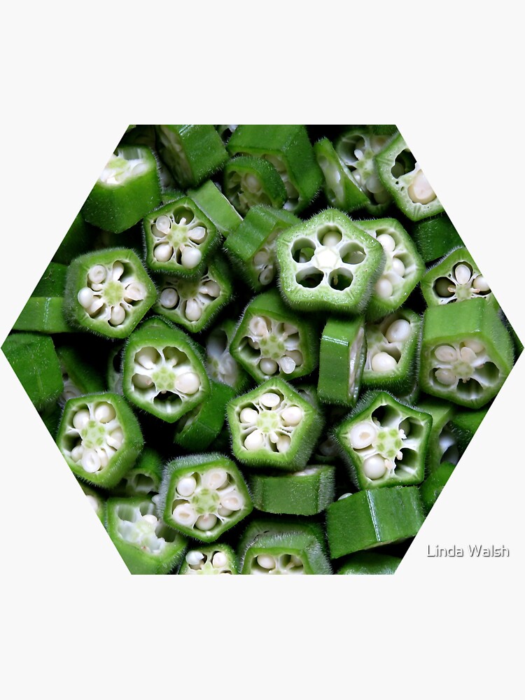 "Sliced Okra" Sticker by Covecritters | Redbubble