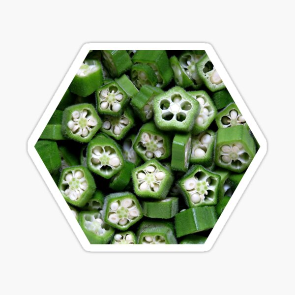 "Sliced Okra" Sticker by Covecritters | Redbubble